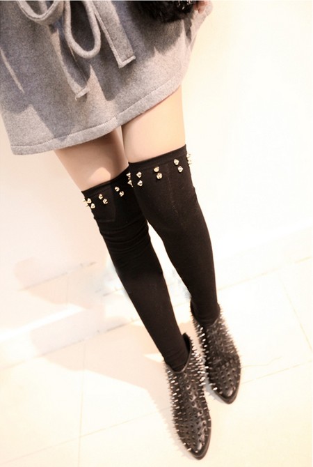 Rivets Punk Stockings Tights on Luulla